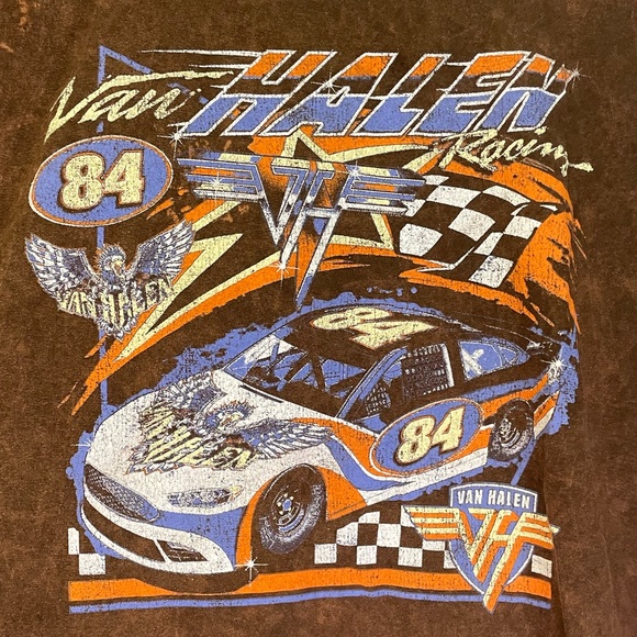 Van Halen | Shirts | Van Halen Racing Brown Mineral Stone Acid ...